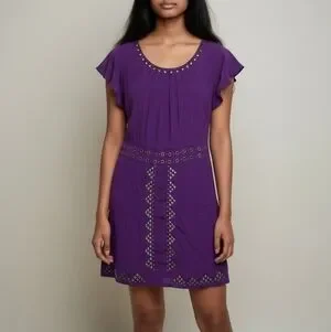 Hale Bob | Dresses | Hale Bob Studded Silk Cocktail Dress | Poshmark